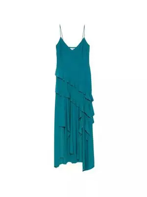 Moschino Ruffled Asymmetric Dress - Blue