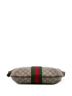 Gucci Ophidia Gg Supreme Web Half Moon Crossbody Bag