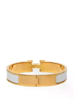 Hermès 1990-2010 Narrow Enamel Clic H Bracelet Pm Costume Bracelet