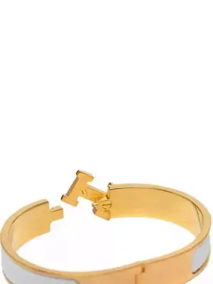 Hermès 1990-2010 Narrow Enamel Clic H Bracelet Pm Costume Bracelet