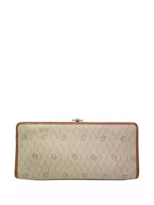 Dior 20th Century Honeycomb Coated Canvas Clutch Bag - Neutrals