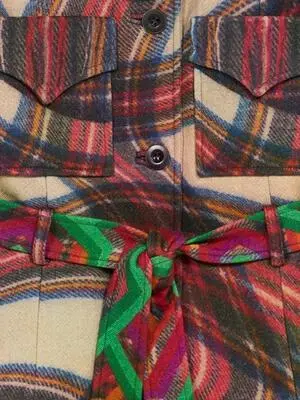 PIERRE-LOUIS MASCIA Belted Patchwork Jacket