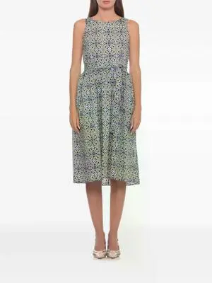 EMME Emmgestro Patterned Sleeveless Cotton Midi Dress - Blue
