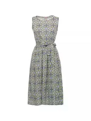 EMME Emmgestro Patterned Sleeveless Cotton Midi Dress