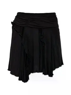 MARANT ETOILE Rosinda Ruched-waist Ruffled Mini Skirt - Black