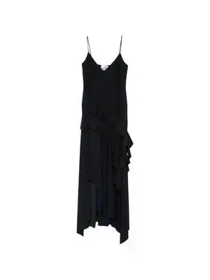Moschino Ruffled Asymmetric Dress - Black