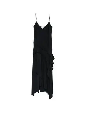 Moschino Ruffled Asymmetric Dress - Black