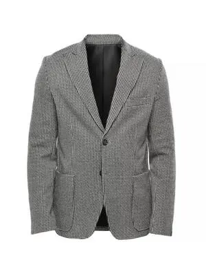 PAOLO PECORA Houndstooth-pattern Peaked-lapel Blazer