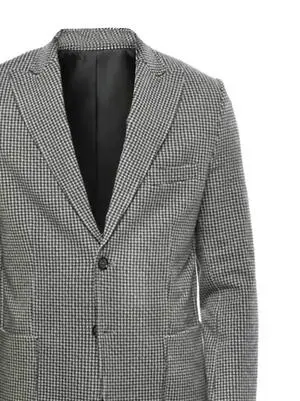 PAOLO PECORA Houndstooth-pattern Peaked-lapel Blazer
