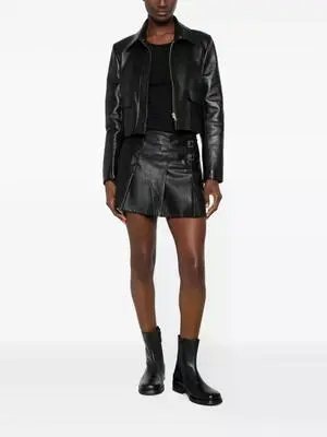 Pinko Pleated Mini Skirt With Buckle Detail