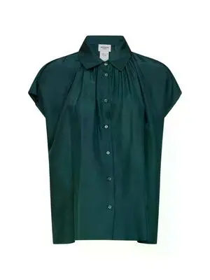 Max Mara Crine Gathered Silk Shirt