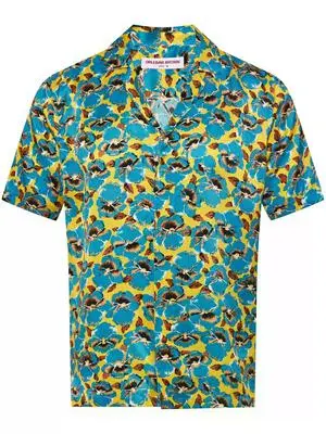 Orlebar Brown Maitan Floral-print Shirt - Blue
