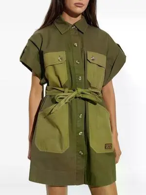 Zimmermann Solstice Belted Mini Dress - Green