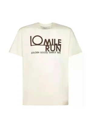 GOLDEN GOOSE Logo-print T-shirt - Neutrals