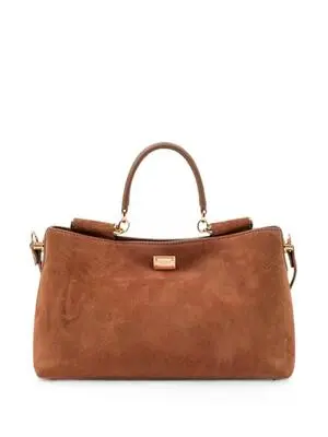 Dolce & Gabbana Vittoria Suede Shoulder Bag - Brown