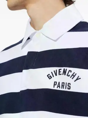Givenchy Logo-print Striped Polo Shirt