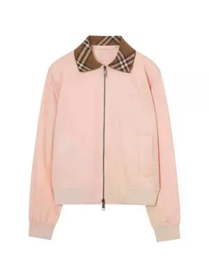Burberry Cropped Tropical Gabardine Bomber Jacket