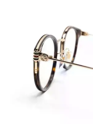 Gucci Tortoiseshell-effect Round-frame Glasses