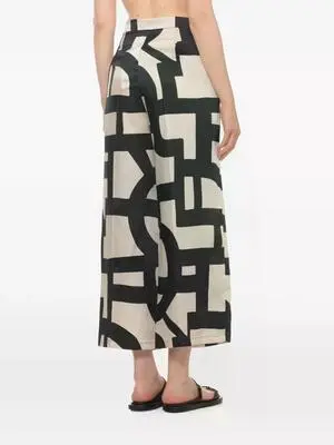 EMME Geometric Print Wide-leg Trousers