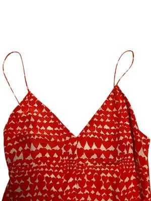 Stella McCartney Heart-print Scalloped Slip Dress