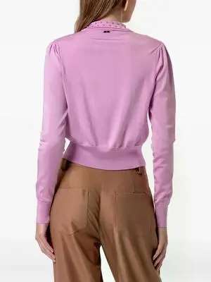 FRACOMINA Stud-embellished Bow-tie Cardigan