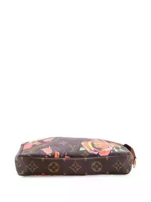 LOUIS VUITTON Pochette Accessoires Limited Edition Monogram Roses Shoulder Bag
