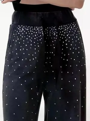 FRACOMINA Crystal Embellished Wide-leg Trousers - Grey