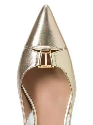 TWINSET Metallic-effect Logo-plaque Pumps