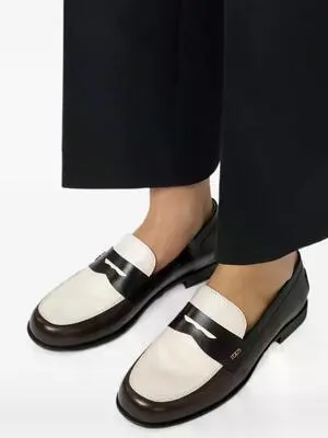 TOD'S Logo-detail Penny Loafers