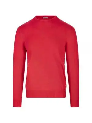 Fedeli Crew Neck Sweater With Ribbed Hem