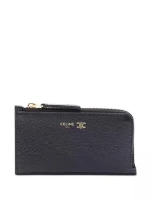 Celine 2020s Triomphe Card Holder - Black