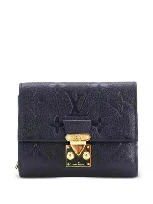 LOUIS VUITTON Metis Wallet Monogram Empreinte Leather Compact Small Wallets - Black