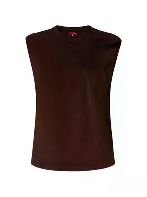 Pinko Draped Padded-shoulder Top