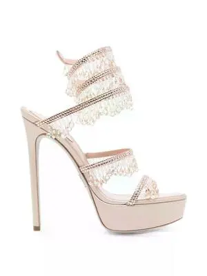 Rene Caovilla Cleo Jahanara Sandals - Neutrals