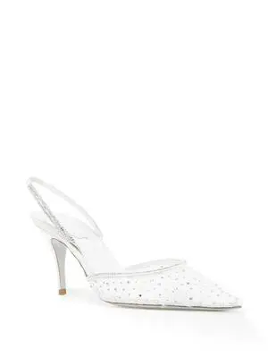 Rene Caovilla Belle Crystal-embellished Slingback Pumps