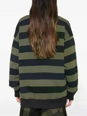 N°21 Striped Sweatshirt With Spread Collar
