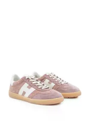 Hogan Cool Logo-patch Panelled Sneakers - Pink