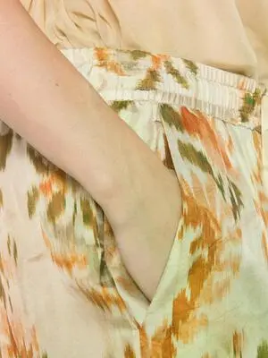 PIERRE-LOUIS MASCIA Beige Ikat Print Palazzo Pants