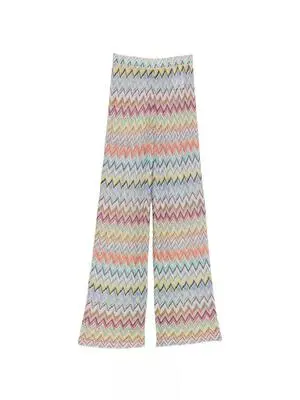 Missoni Zigzag-knit Trousers - Blue