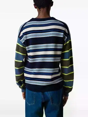 Paul Smith Striped Crew Neck Sweater - Black