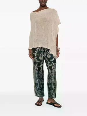 PIERRE-LOUIS MASCIA Floral Print Drawstring Trousers