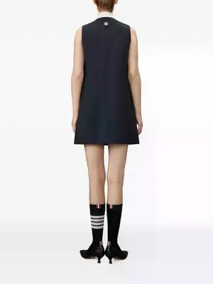 Thom Browne Hopsack Wool Mini Dress - Blue