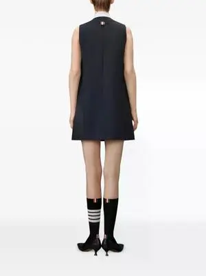 Thom Browne Hopsack Suiting Cardigan Dress - Blue
