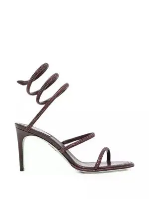 Rene Caovilla Cleo Crystal-embellished Sandals - Purple