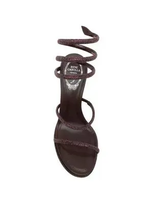 Rene Caovilla Cleo Crystal-embellished Sandals - Purple