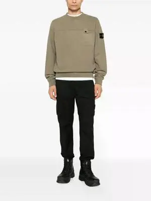 Stone Island Logo-patch Chest-pocket Sweatshirt