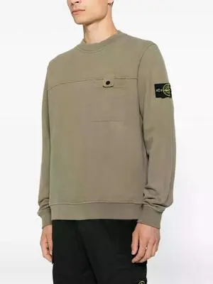 Stone Island Logo-patch Chest-pocket Sweatshirt