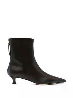 AeydĒ Zoe Pointed-toe Kitten-heel Boots - Brown