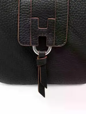 Hogan Mini Logo-plaque Pebbled Shoulder Bag