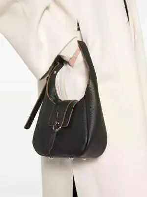 Hogan Logo-plaque Shoulder Bag - Black